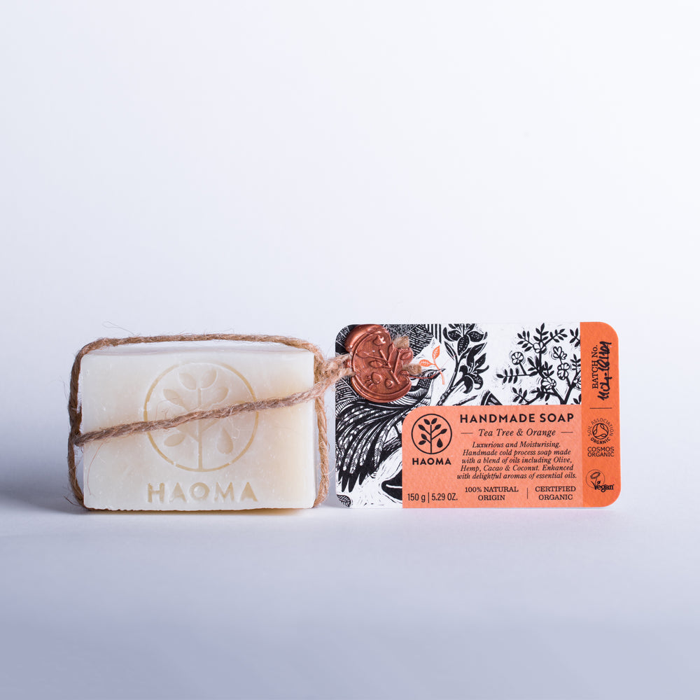 Handmade Tea Tree & Orange Soap | Haoma Skincare
